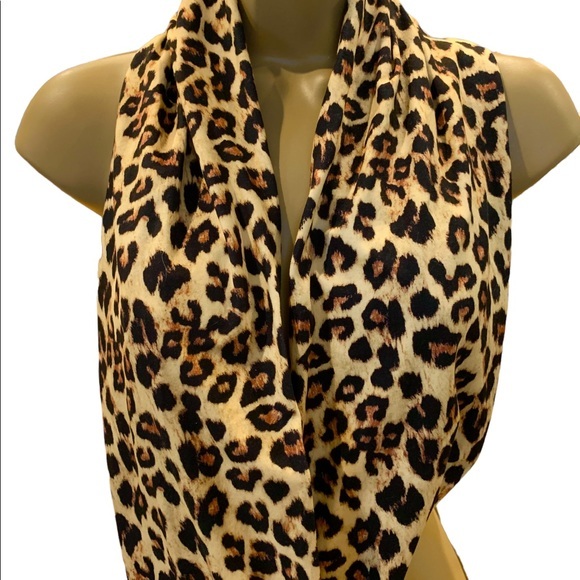 Accessories | Yellow Black Animal Print Infinity Scarf | Poshmark